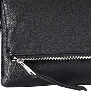 The Drop Women's Southampton Zipper Foldover Clutch, Black, One Size