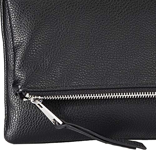 The Drop Women's Southampton Zipper Foldover Clutch, Black, One Size