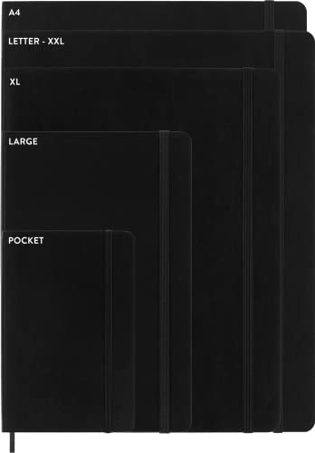 Moleskine Classic Notebook, Soft Cover, XXL (8.5" x 11") Plain/Blank, Black, 192 Pages