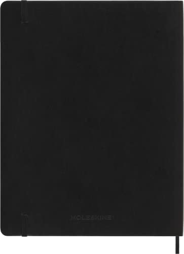 Moleskine Classic Notebook, Soft Cover, XXL (8.5" x 11") Plain/Blank, Black, 192 Pages