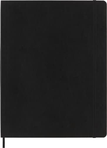 Moleskine Classic Notebook, Soft Cover, XXL (8.5" x 11") Plain/Blank, Black, 192 Pages