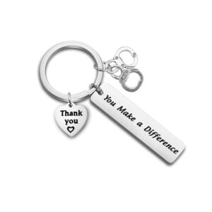 tgbje police officer appreciation gift you make a difference keychain police officer gift police graduation gift (police officer gift)