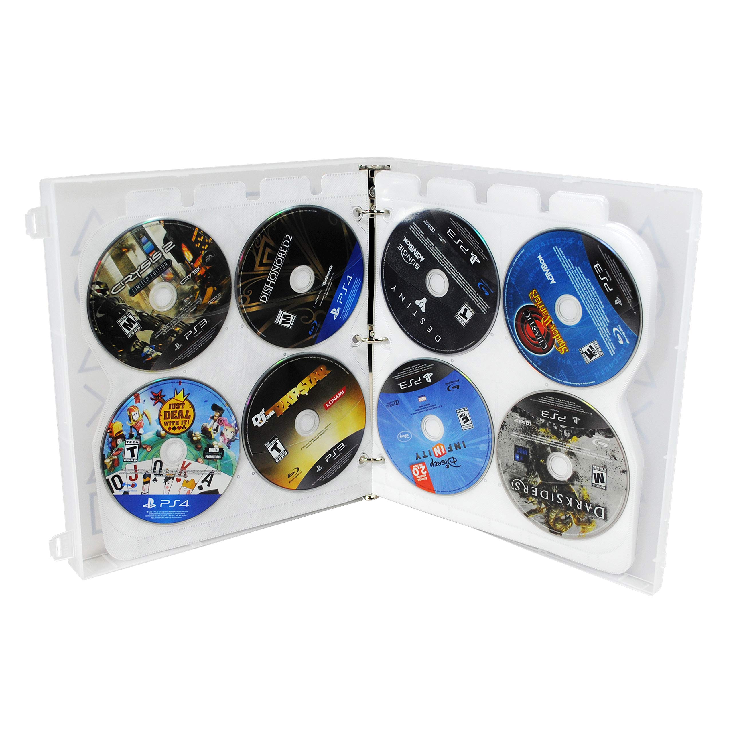 UniKeep High Capacity Disc Storge Case With Printed Theme For PlayStation (Clear)