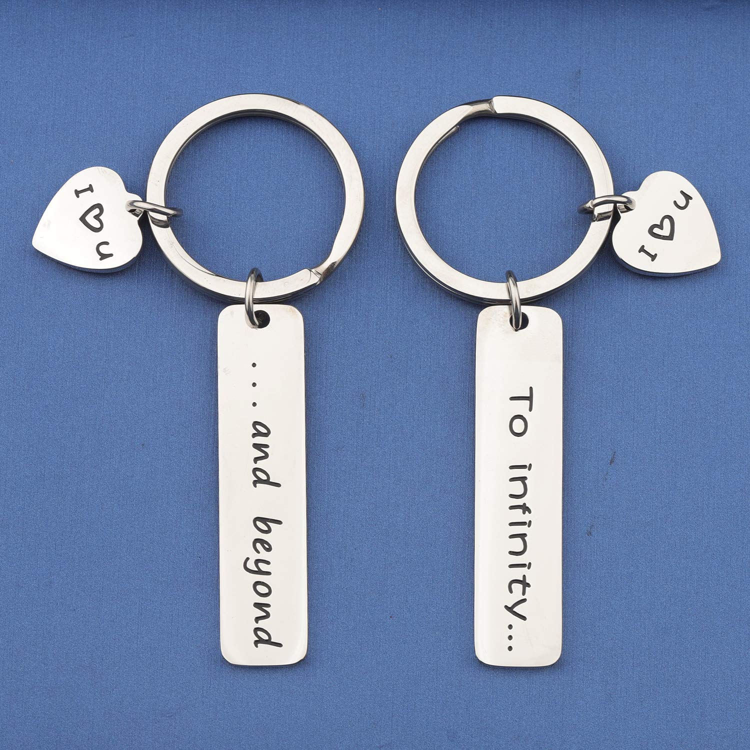 MYOSPARK I Love You To Infinity And Beyond Keychain Set Gift For Couples Family Best Friends (To Infinity And Beyond Keychain Set)