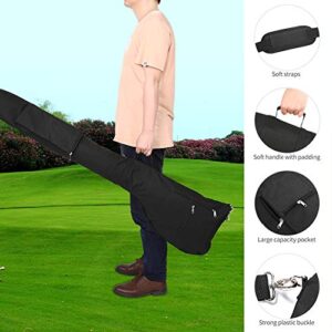 Golf Sunday Bag-Driving Range Mini Course Training Practice Golf Bag Travel Case Foldable (Black)