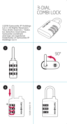 Samsonite Global Ta Luggage Lock, 7 Centimeters, Black, 7 centimeters, Luggage Lock