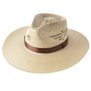 charlie 1 horse hats mexico shore 3 3/4" brim fashion hat tan/brown l