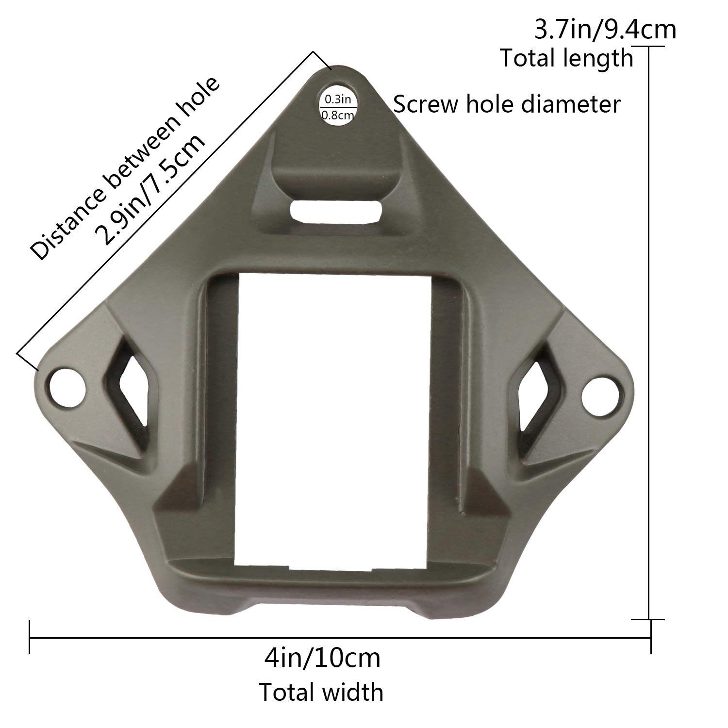 AOUTACC Tactical Helmet NVG Mount Shroud Steel Sports Camera Bracket Base for ACH MICH OPS-Core FAST Helmet (G)