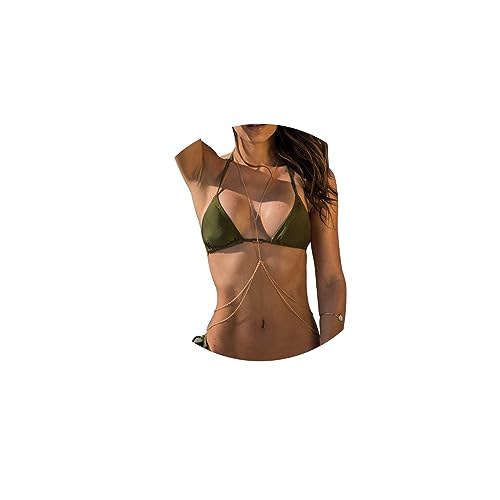 Body chain Bikini Chain Crossover Belly Waist Chain