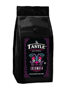 cafe tastle colombia medium-dark roast 100% arabica whole bean coffee, 8.82 oz (pack of 2)