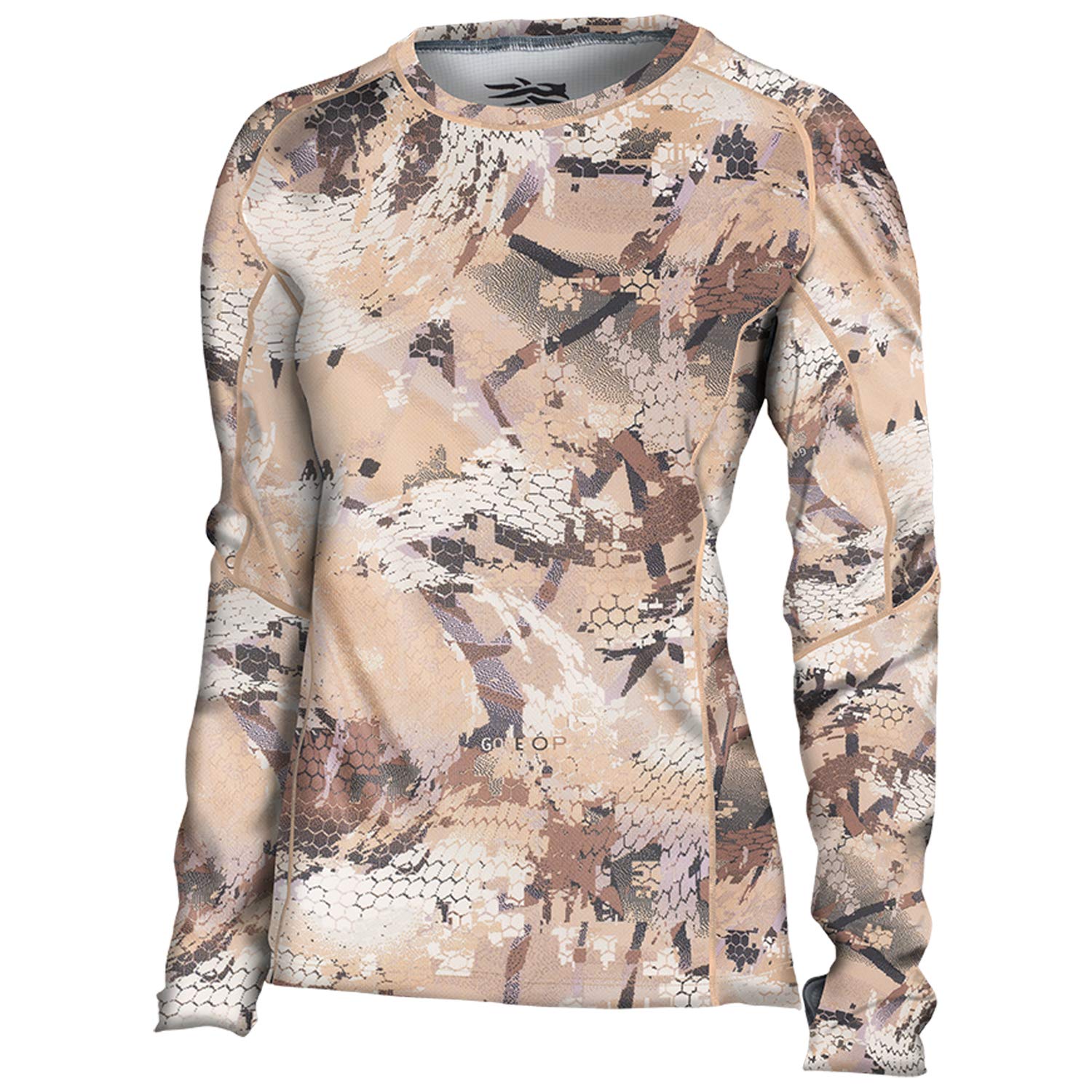 SITKA Gear Women's Hunting Core Lightweight Camo Crew Long Sleeve Shirt, Optifade Waterfowl, Small