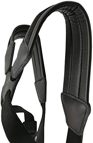 Saxophone Strap Professional Shoulder Harness Leather Padded for Alto Tenor Bari Soprano Sax