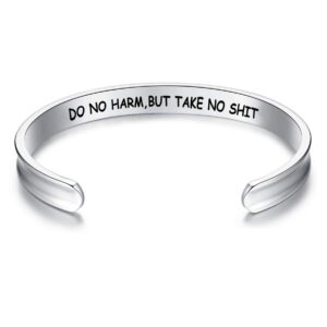 yoyony women's bracelets,stainless steel inspirational keep funking going bracelet,gifts for her.