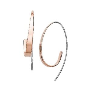 skagen women's kariana two-tone curl earrings, 40 mm