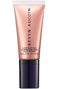 kevyn aucoin glass glow face, prism rose: multi-purpose universal dewy highlighter for face and body. creates glowing youthful-looking hydrated skin with a glassy complexion. makeup artist go to.