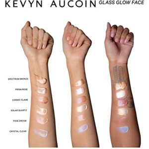 Kevyn Aucoin Glass Glow Face, Prism Rose: Multi-purpose universal dewy highlighter for face and body. Creates glowing youthful-looking hydrated skin with a glassy complexion. Makeup artist go to.