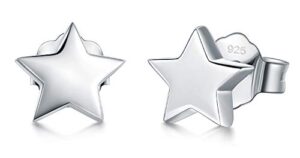 925 sterling silver stud earrings, boruo star stud earrings