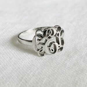 10KY Polished Monogram Ring