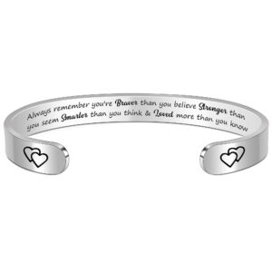 btysun inspirational bracelets for women best friend bracelets uplifting quotes engraved cuff bracelet gifts for people with anxiety sister daughter teen girl gifts