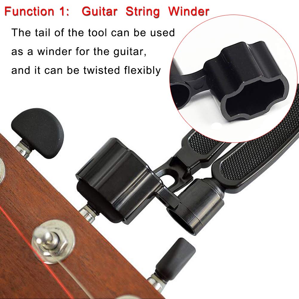 CJRSLRB 3Pack Guitar String Winder Guitar String Cutter and Bridge Pin Puller, 3 in 1 Guitar Tool Guitar Accessories