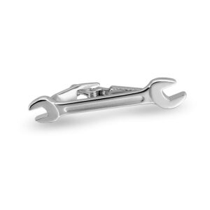 2 inch tie clip for men-novelty tool necktie bar clip,tie pin,special interesting gift for men-wrench