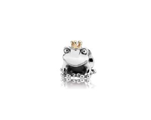 minijewelry frog prince charm fits pandora bracelets gold crown sterling silver gift women birthday christmas