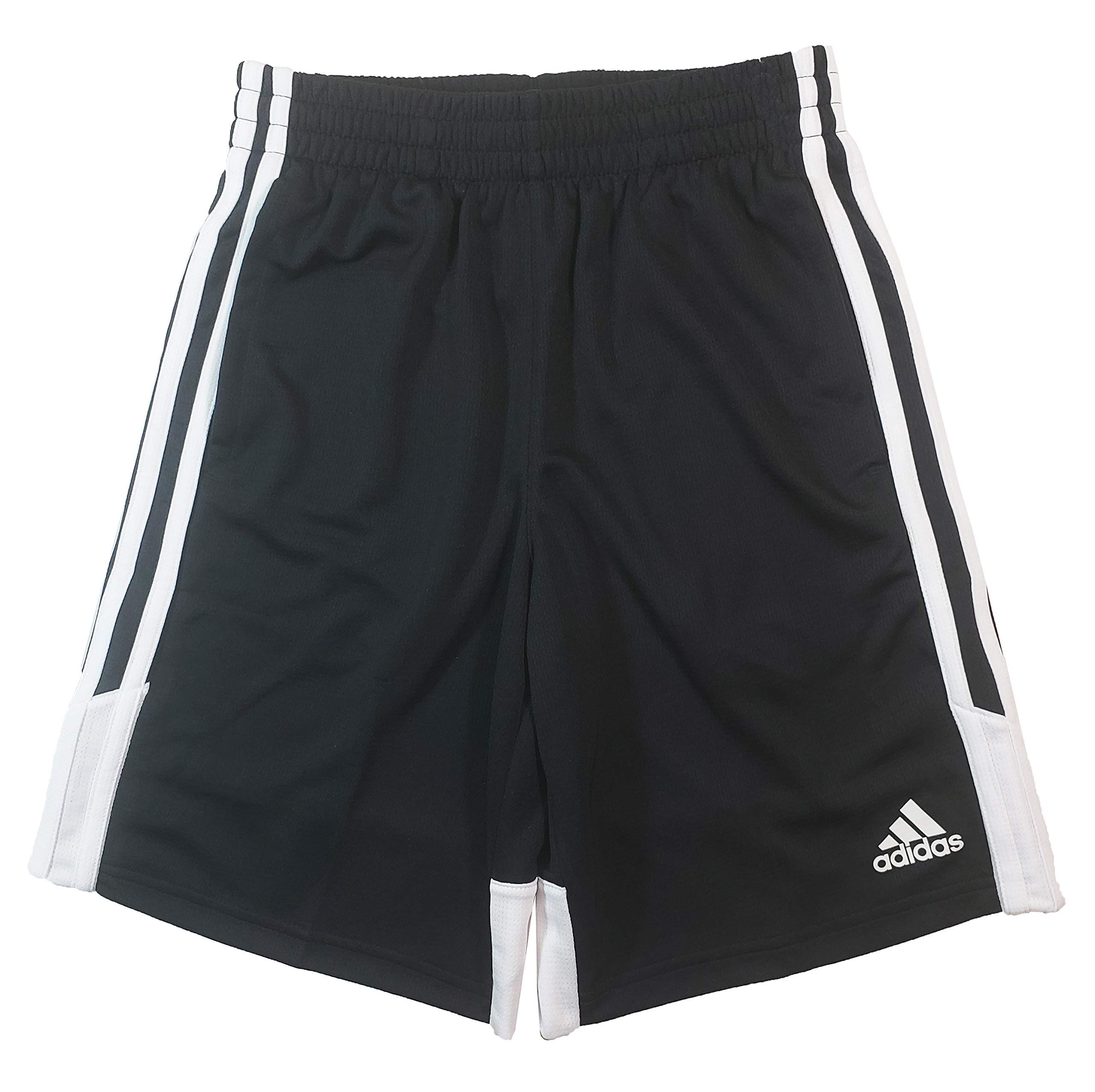 adidas Boys' Athletic Short (Small, Black/Very White)