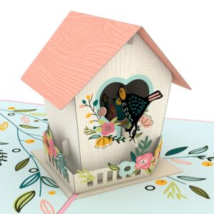 lovepop mother's day birdhouse pop up card, 5 x 7”, 3d card for wife, mother’s day love card, pop up mother's day card