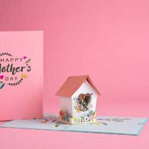 Lovepop Mother's Day Birdhouse Pop Up Card, 5 X 7”, 3D Card for Wife, Mother’s Day Love Card, Pop Up Mother's Day Card