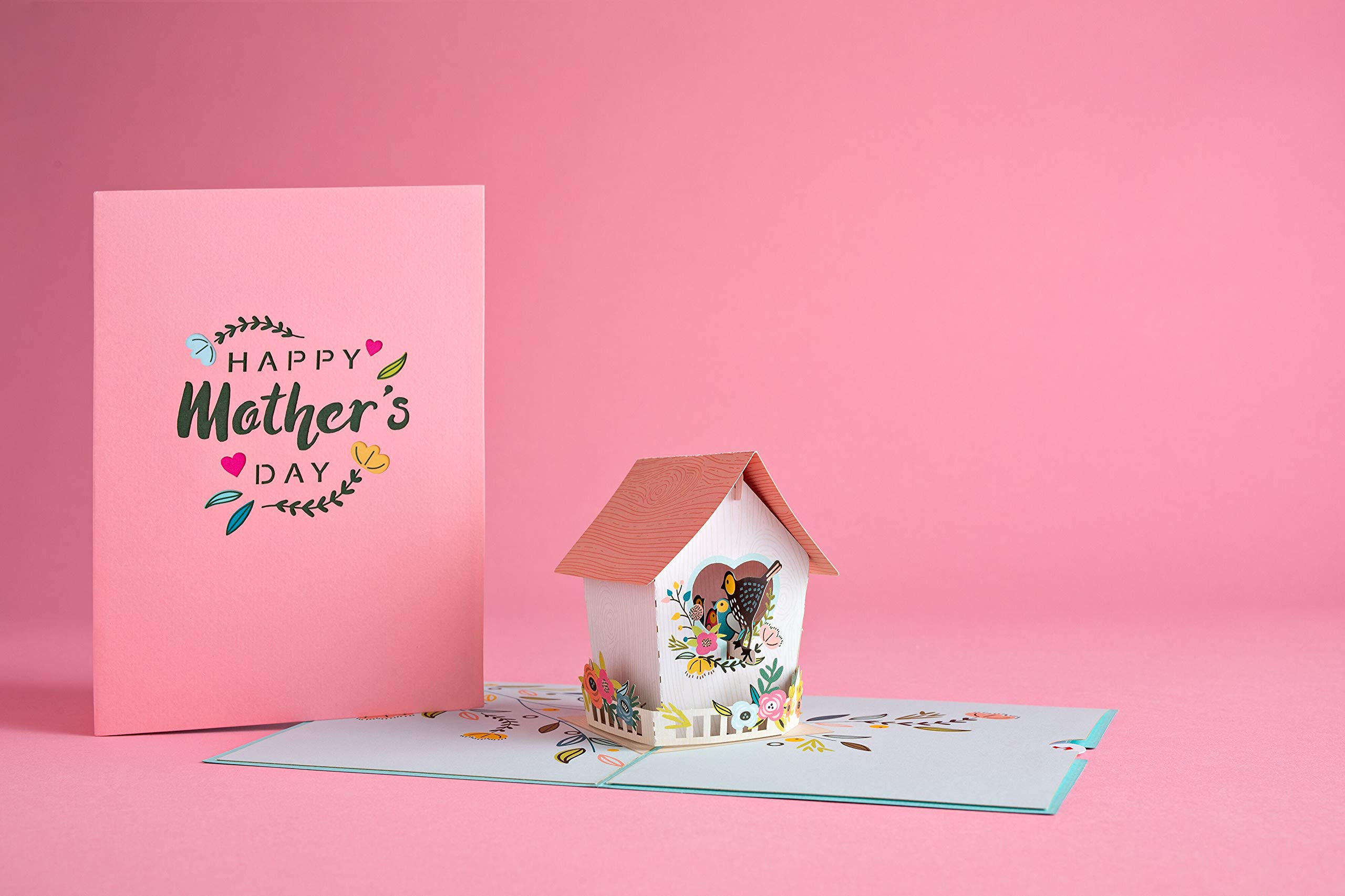 Lovepop Mother's Day Birdhouse Pop Up Card, 5 X 7”, 3D Card for Wife, Mother’s Day Love Card, Pop Up Mother's Day Card