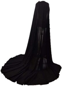 bridal veils, dark knight cape cosplay costume for men women, black (3m)