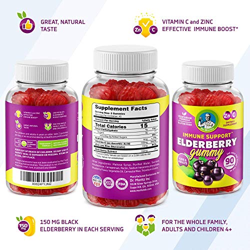 DR. MORITZ Elderberry Gummies for Kids and Toddlers (Elderberry Gummies (Kids & Adults) - 90 Count)