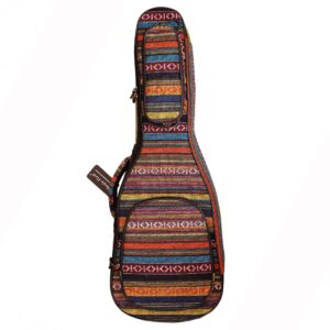 music first original design 0.6" (15mm) thick padded country style baritone ukulele case, ukulele bag (30"~31")