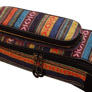 MUSIC FIRST Original Design 0.6" (15mm) Thick Padded Country Style Baritone Ukulele Case, Ukulele Bag (30"~31")