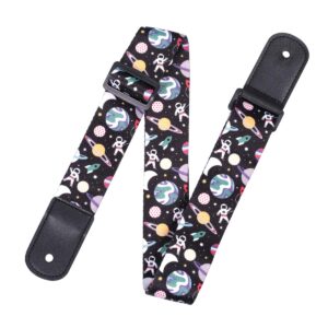 q qingge ukulele strap well made strap for ukulele and kids' guitars (black)