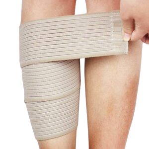 miocloth elastic knee compression bandage wrap support for legs, thighs, hamstrings ankle & elbow joints reduce swelling, lymphatic relief help recover