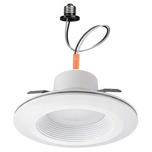 commercial electric 6 in. white integrated led recessed downlight with nightlight trim