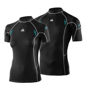 Waterproof Mens R30 Short Sleeve Rash Guard, Large-X-Large