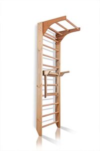 dani active wall bars with dip bars cm-01-220, 87 in wooden swedish ladder set: adjustable pull up and dip bars for training and physical therapy - used in homes, gyms, clinic, and schools