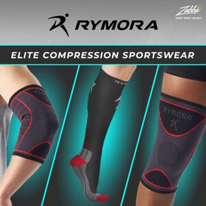 Rymora unisex-adult Leg Compression Socks, Calf Support Sleeves for Legs Pain Relief, Comfortable and Secure Footless for Fitness, Running, and Shin Splints 1 Pack, White, Large