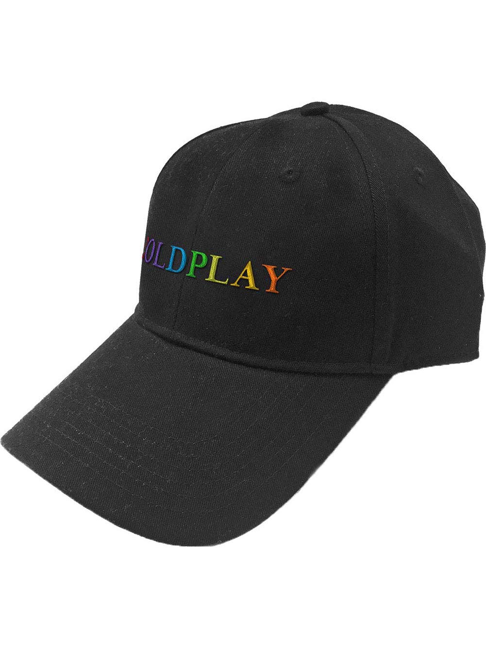 COLDPLAY Men's Rainbow Logo Baseball Cap Adjustable Black