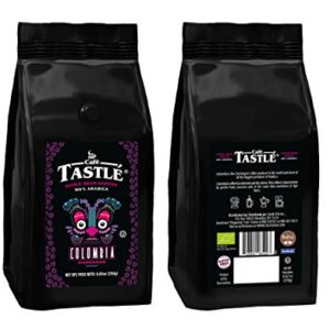 Cafe Tastle Ethiopia Colombia Brazil Honduras Peru Medium-Dark Roast 100% Arabica Whole Bean Coffee, 8.82 oz (Pack of 5)