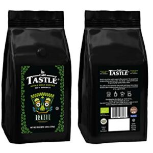 Cafe Tastle Ethiopia Colombia Brazil Honduras Peru Medium-Dark Roast 100% Arabica Whole Bean Coffee, 8.82 oz (Pack of 5)