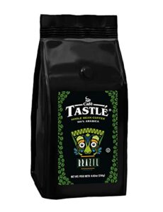 cafe tastle brazil medium-dark roast 100% arabica whole bean coffee, 8.82 oz