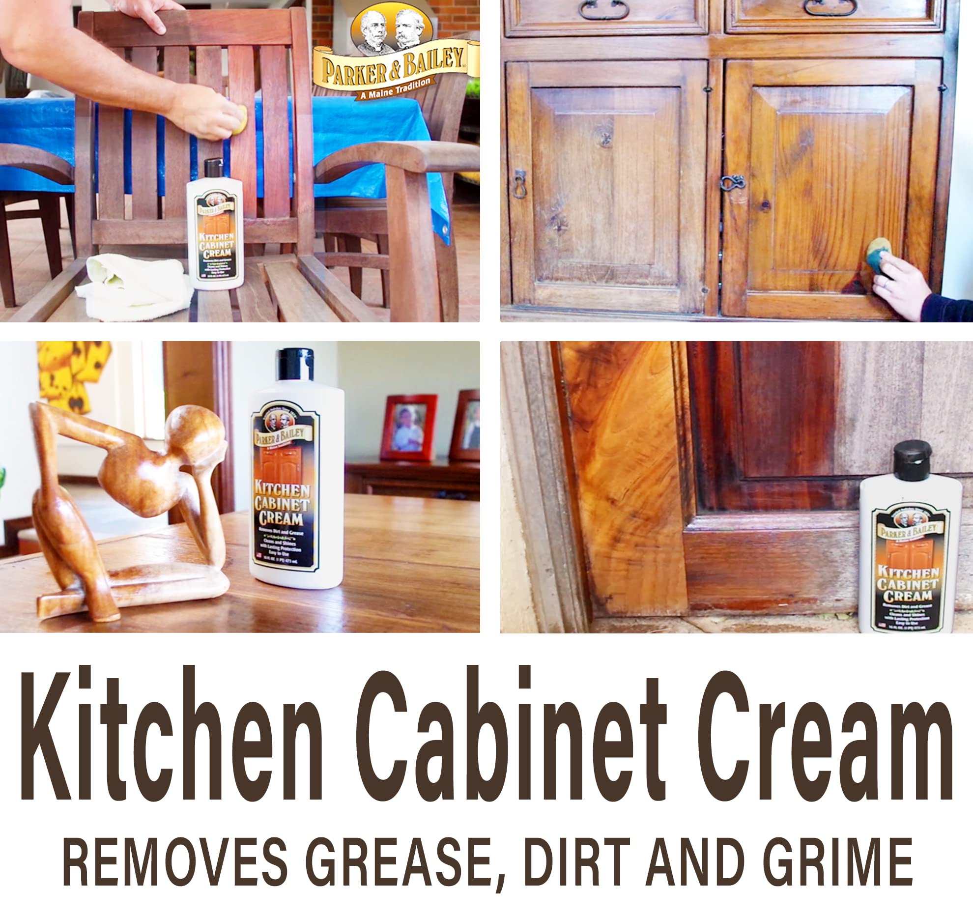 Parker and Bailey Kitchen Cabinet Cream-Wood Cleaner-Grease Remover 16 oz (1)