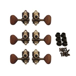 yibuy 6x vintage acoustic guitar string tuning pegs guitar tuners 3r3l bronze zinc alloy