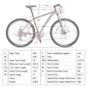 EUROBIKE Mountain Bike，29" Men Mountain Bike, Lightweight Aluminum Frame,Front Suspension Daul Disc Brakes 21 Speed 29 inches Bicycles for Mens Bikes (Silvery)