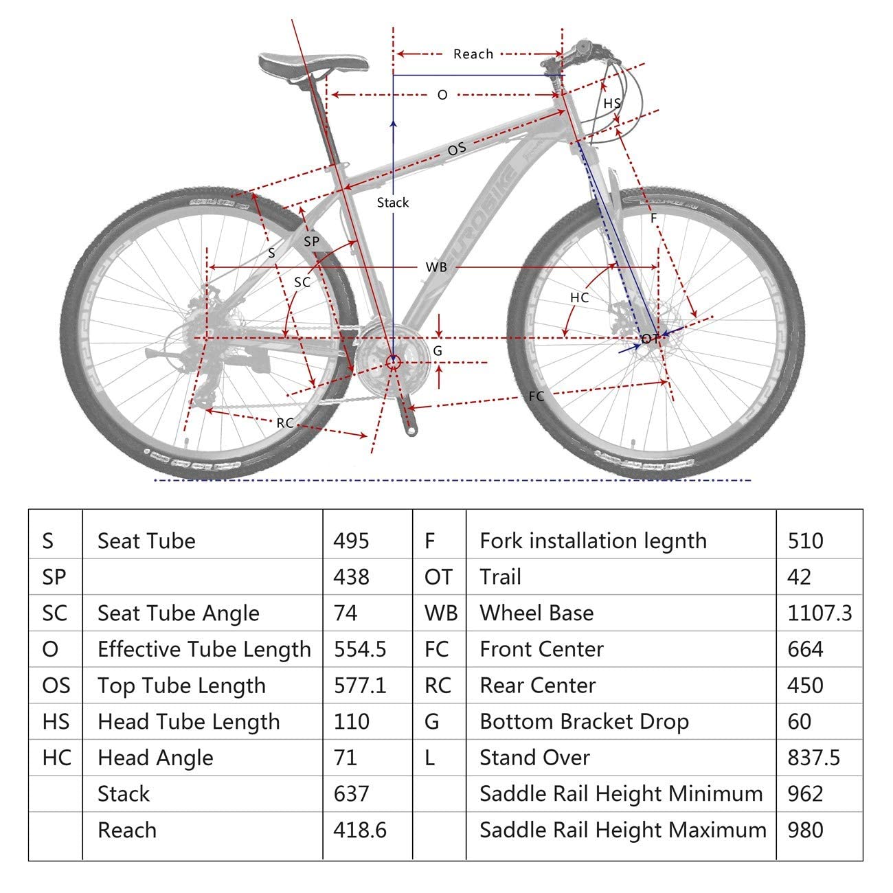 EUROBIKE Mountain Bike，29" Men Mountain Bike, Lightweight Aluminum Frame,Front Suspension Daul Disc Brakes 21 Speed 29 inches Bicycles for Mens Bikes (Silvery)