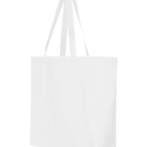 Classy Bride Personalized Tote Bag - White and Glitter Gold (White)