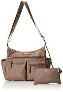 baggallini womens new classic heritage with rfid phone wristlet anywhere large hobo, portobello shimmer, one size us